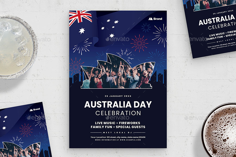 Australia Day Flyer Template, Print Templates | GraphicRiver