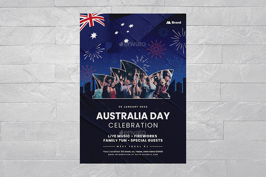 Australia Day Flyer Template, Print Templates | GraphicRiver