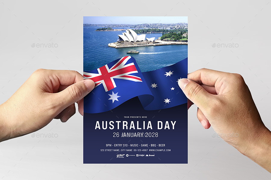 Australia Day Flyer Template, Print Templates | GraphicRiver