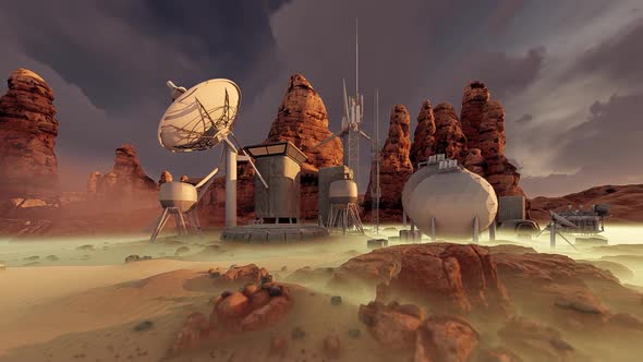 Fantastic Space Base On The Planet, Motion Graphics | VideoHive