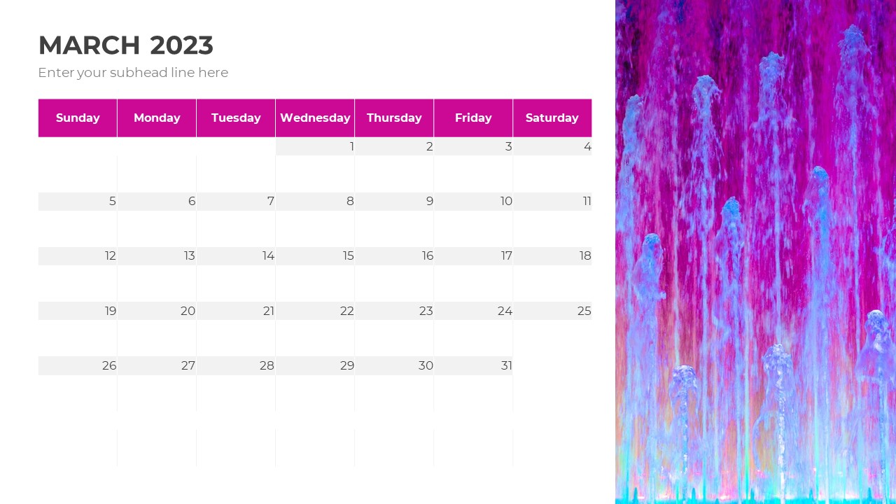 Calendar 2023 PowerPoint Template Design, Presentation Templates ...