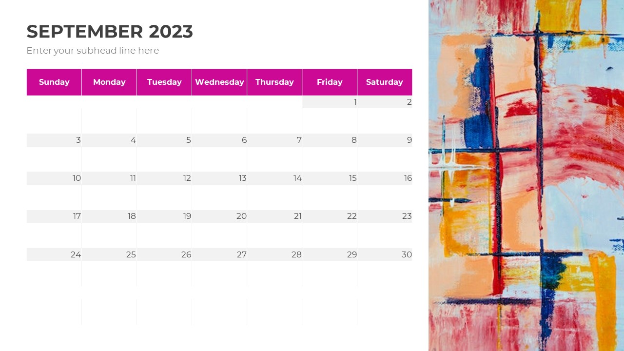 Calendar 2023 PowerPoint Template Design, Presentation Templates ...