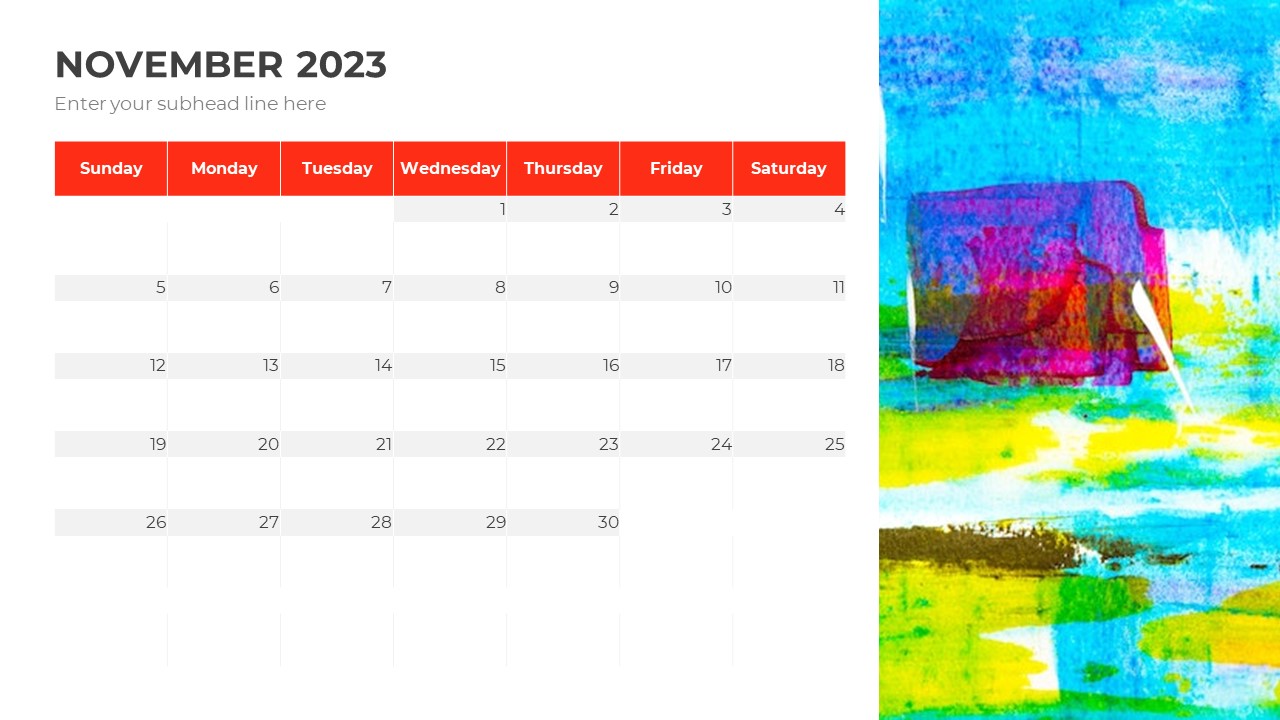 Calendar 2023 PowerPoint Template Design, Presentation Templates ...