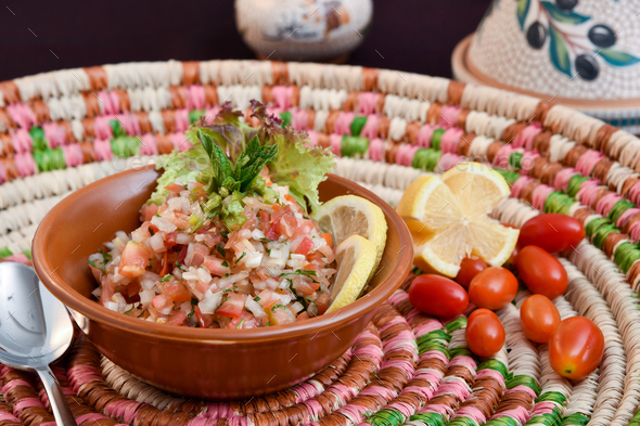 Arabic Food - Onion Tomato Salad Stock Photo by ActiorJordan | PhotoDune