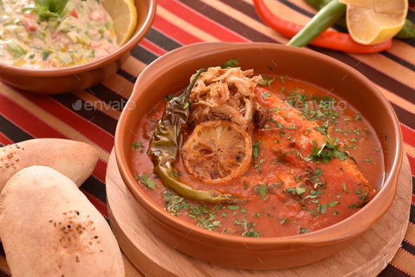 Arabic Food - Seabass Fish Pot Stock Photo by ActiorJordan | PhotoDune