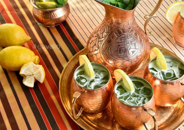Arabic Themed Lemon Mint Juice Stock Photo by ActiorJordan | PhotoDune