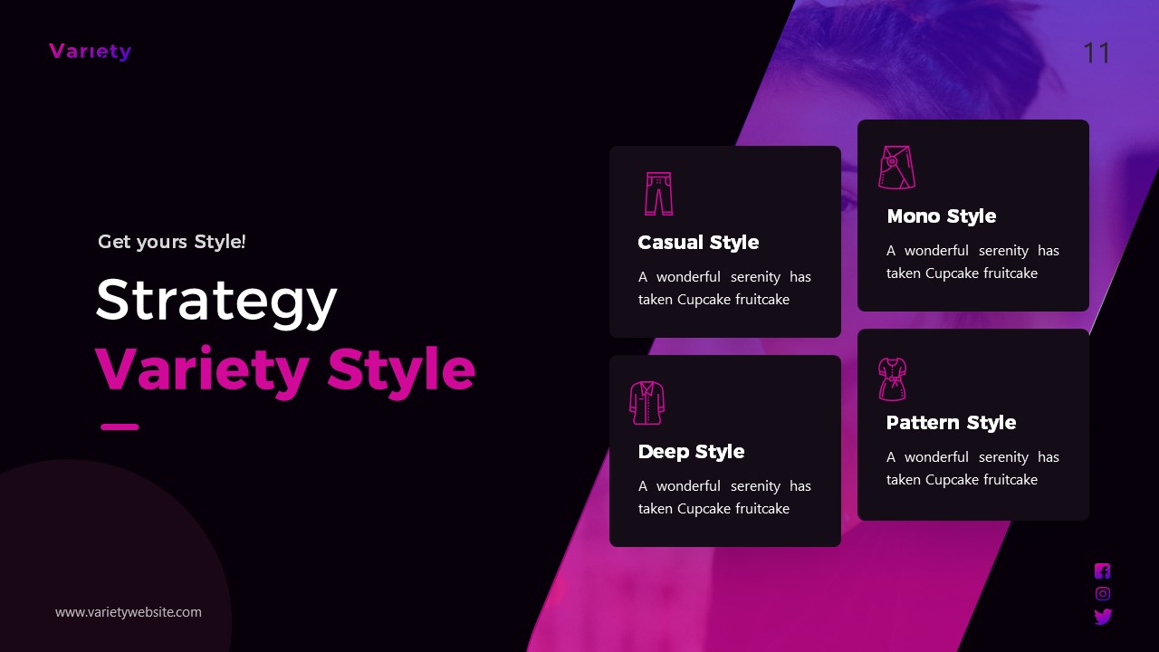 Variety Fashion Creative PowerPoint Template, Presentation Templates