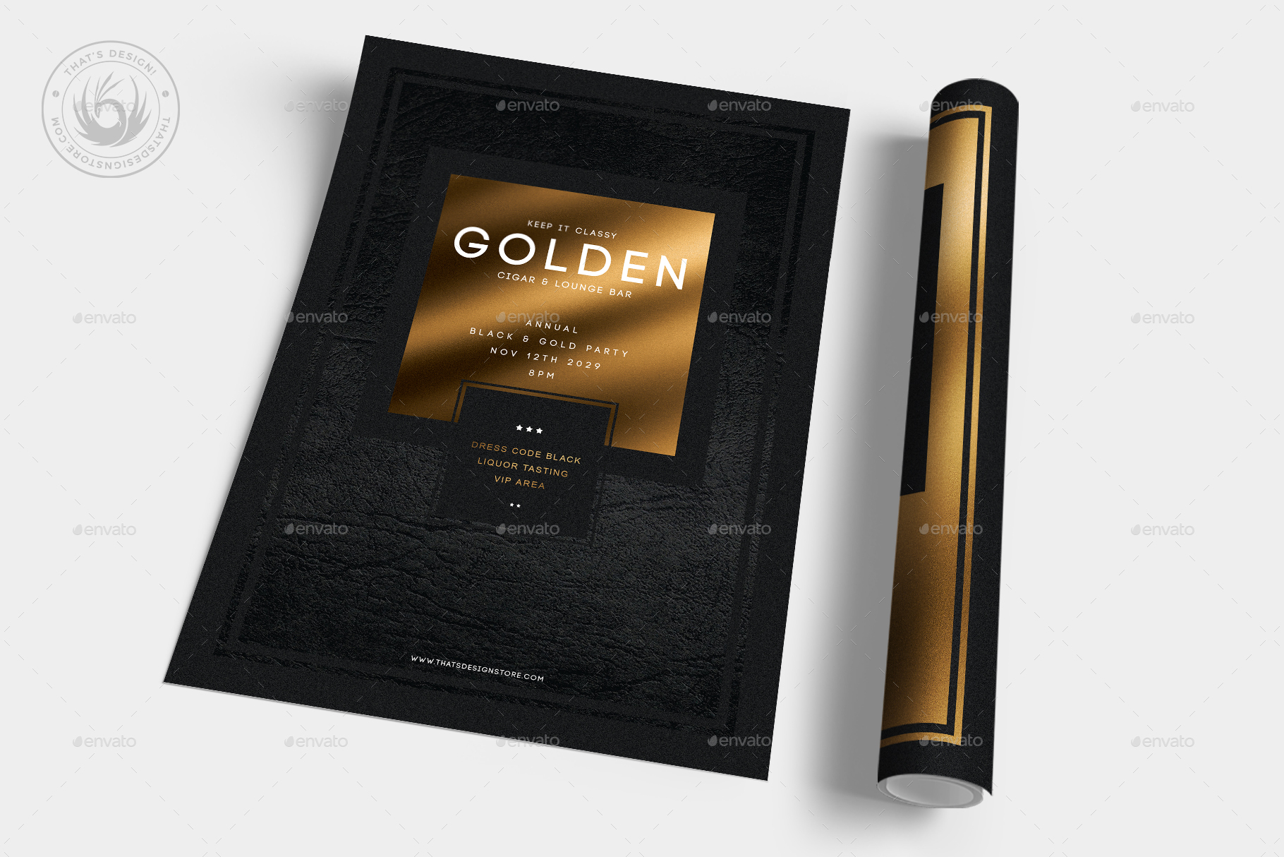 Minimal Black and Gold Flyer Template V1, Print Templates | GraphicRiver