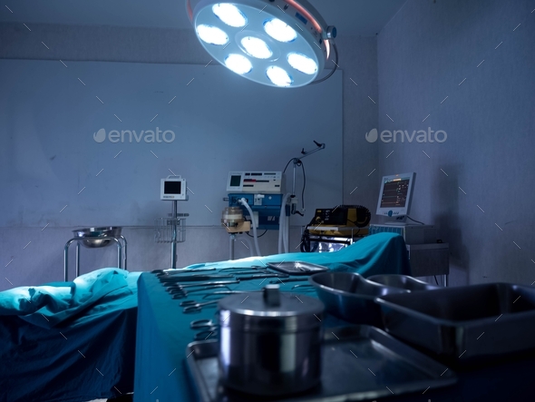 Hospital clinic laboratory operation emergency interior room doctor ...