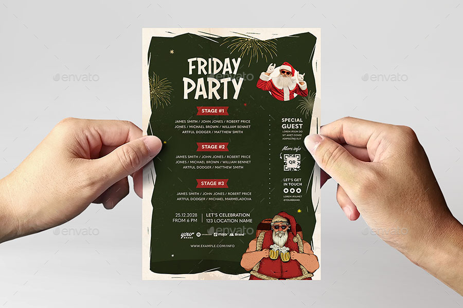 Christmas Mad Friday Flyer Template, Print Templates | GraphicRiver