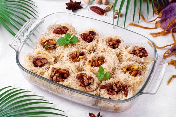 Kunafa dessert of Egyptian cuisine Stock Photo by kcuxen | PhotoDune