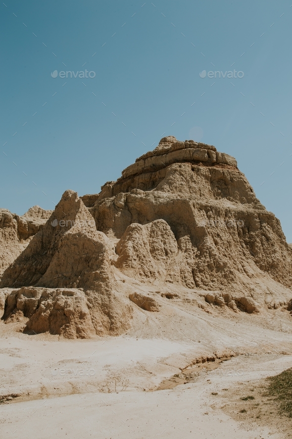 Soft Sedimentary Geologic Rock Formation in Badlands National Park ...