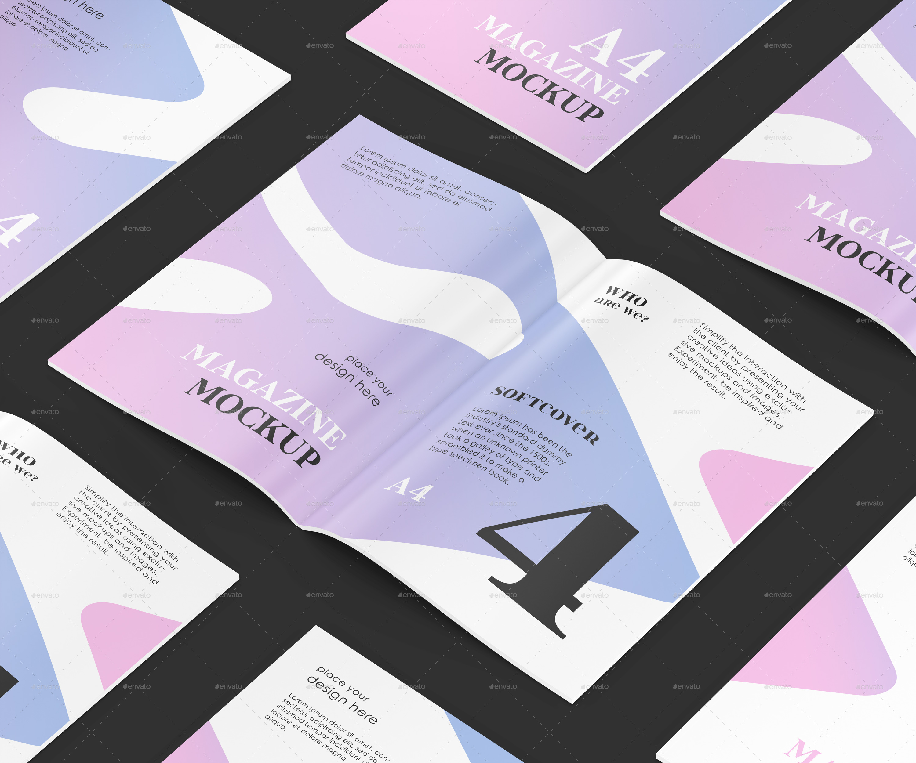 A4 Magazine Mockup Set, Graphics | GraphicRiver