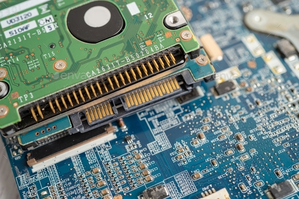 E-waste electronic, computer circuit cpu chip mainboard core processor ...