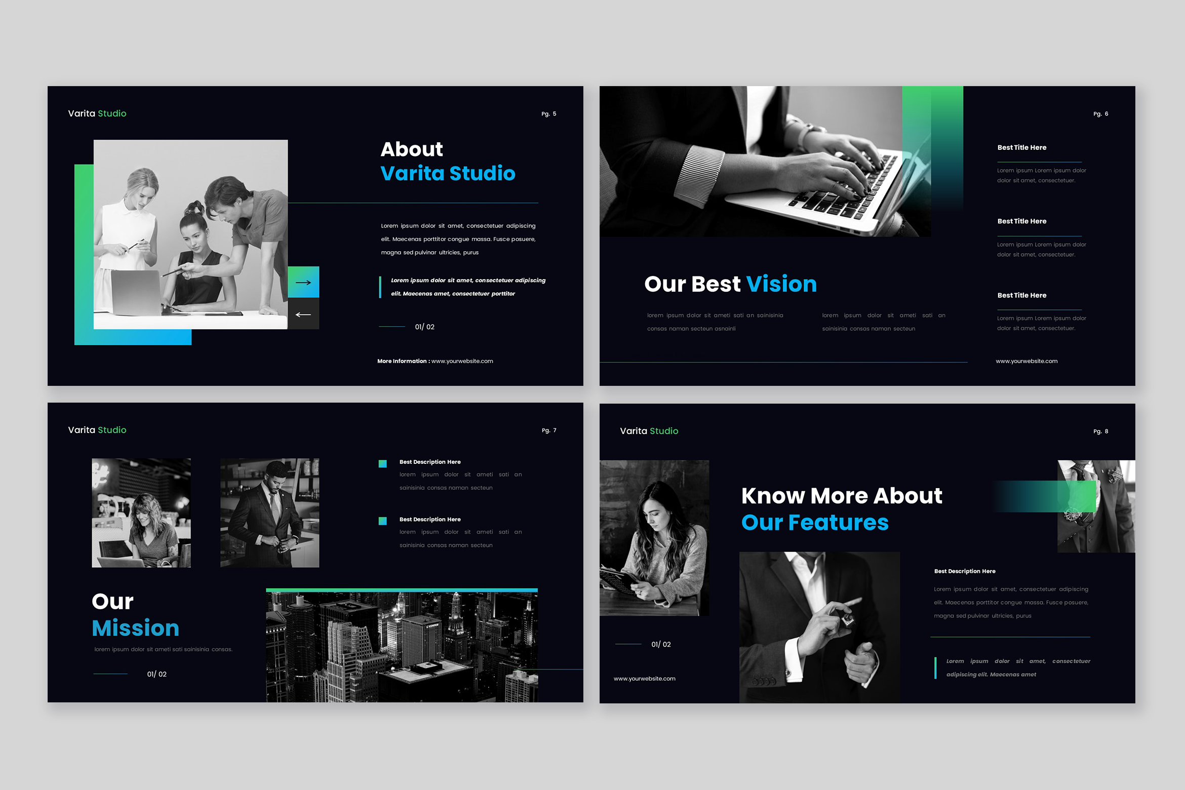 Varita Studio - Creative Google Slide Template, Presentation Templates