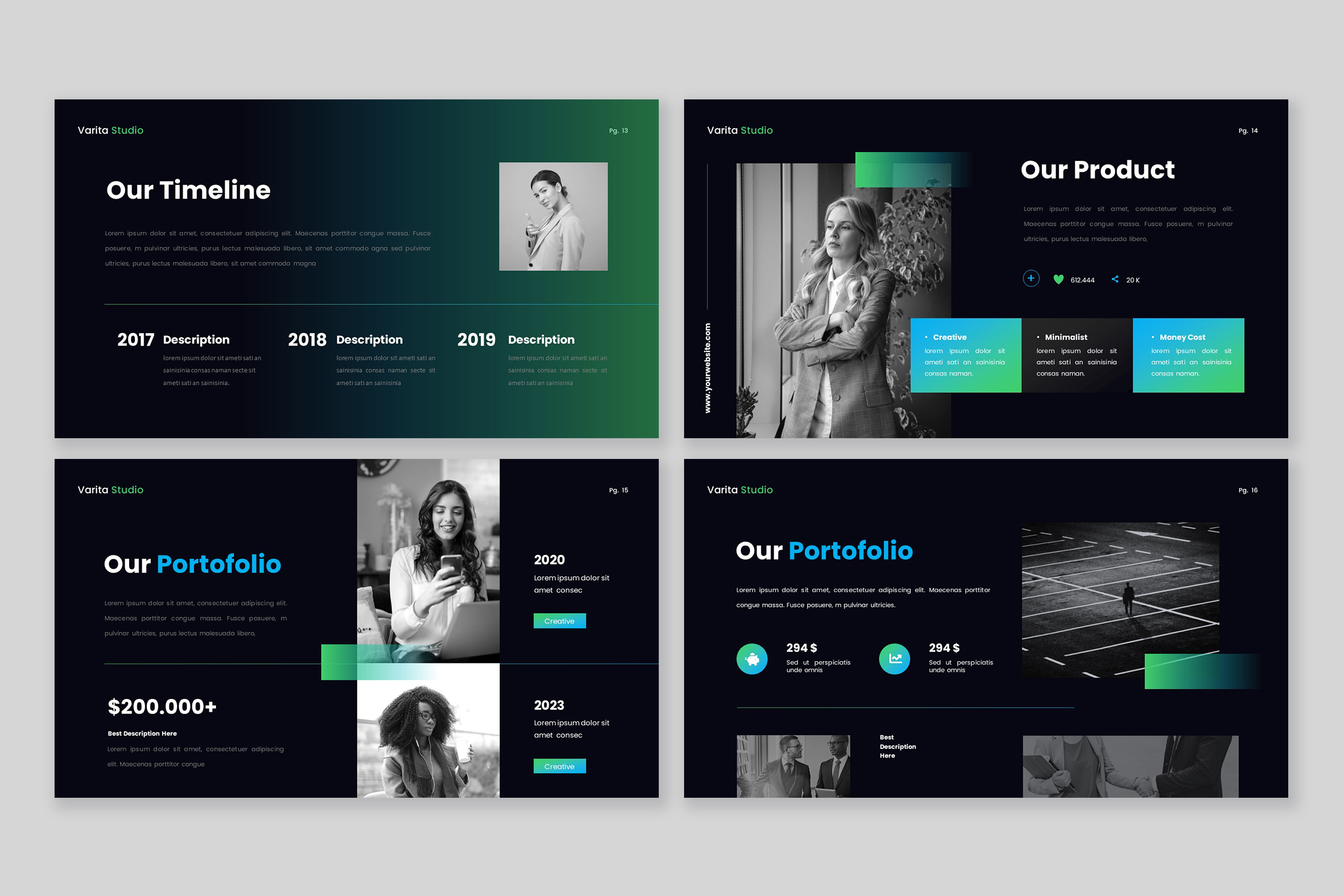 Varita Studio - Creative Google Slide Template, Presentation Templates