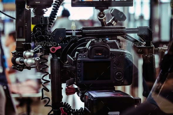 Camera on film set, behind the scenes Stock Photo by osbmxhouse | PhotoDune