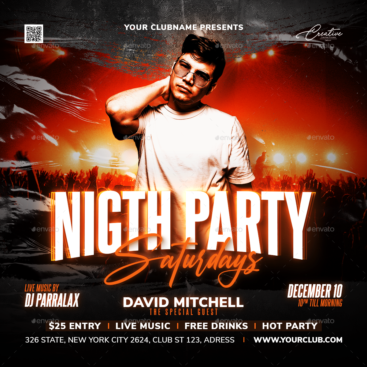 Night Party Flyer, Print Templates | GraphicRiver