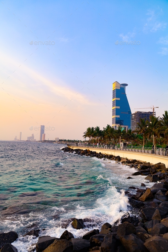 Jeddah beach Saudi Arabia - corniche - waterfront Stock Photo by ayman-zaid