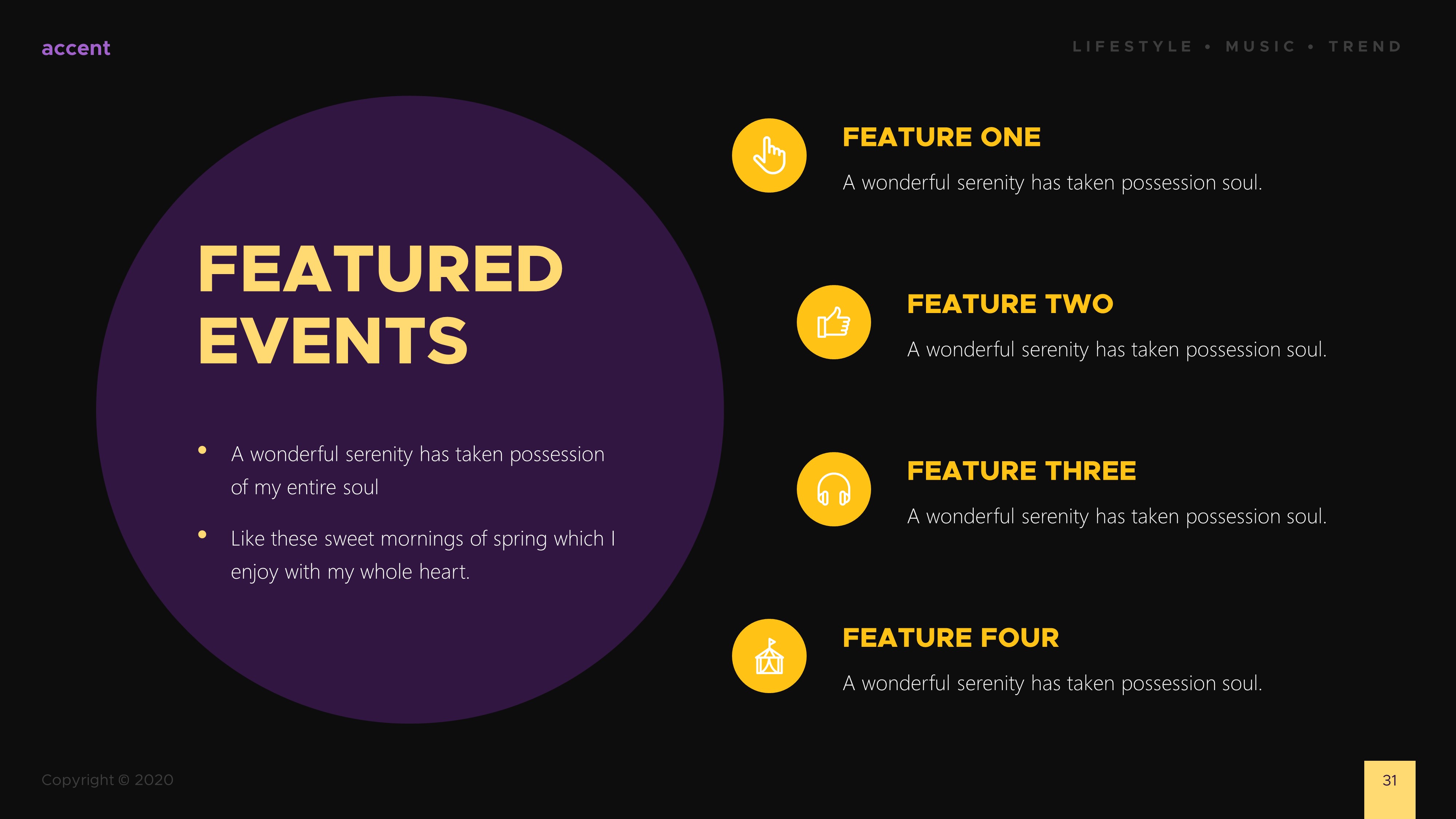 Accent Event Creative PowerPoint Template, Presentation Templates ...