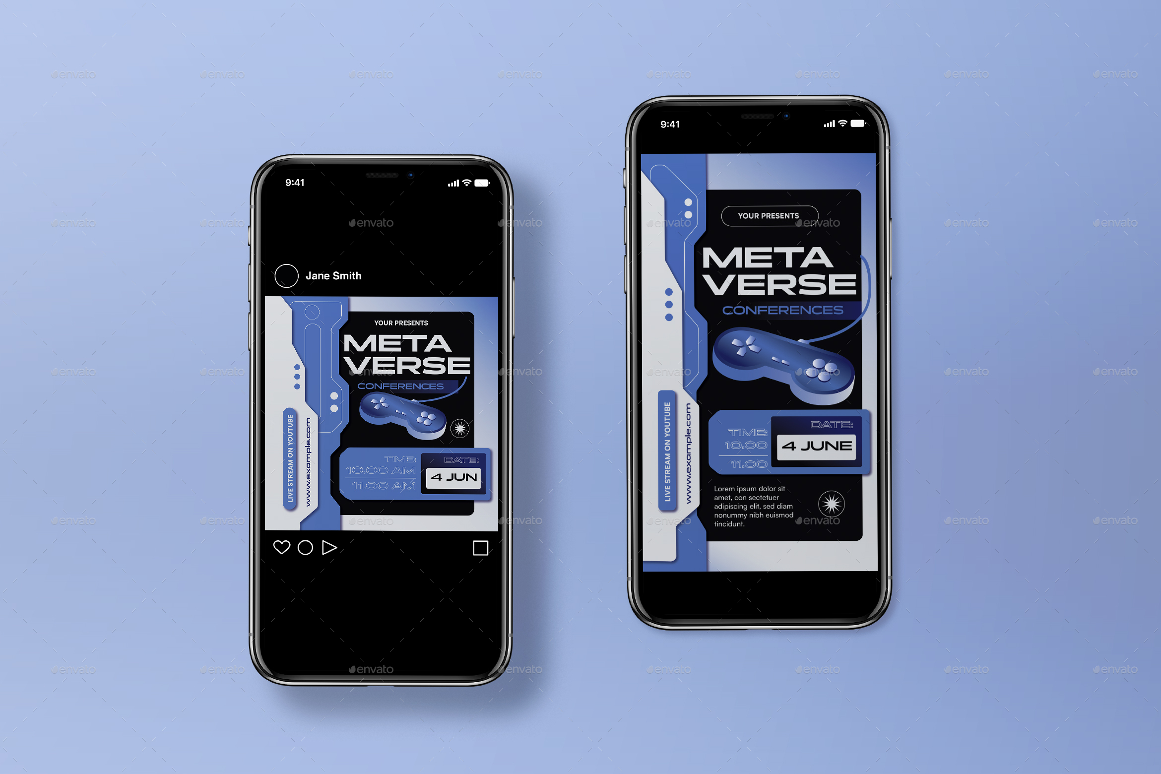 Black Futuristic Metaverse Flyer Set, Print Templates | GraphicRiver