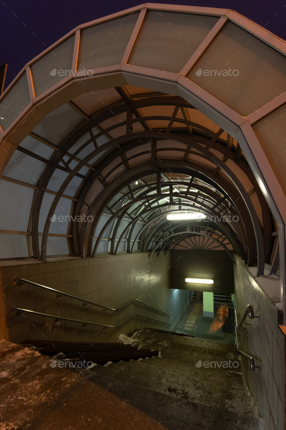 Underground passage in the metropolis Stock Photo by George_Mineev