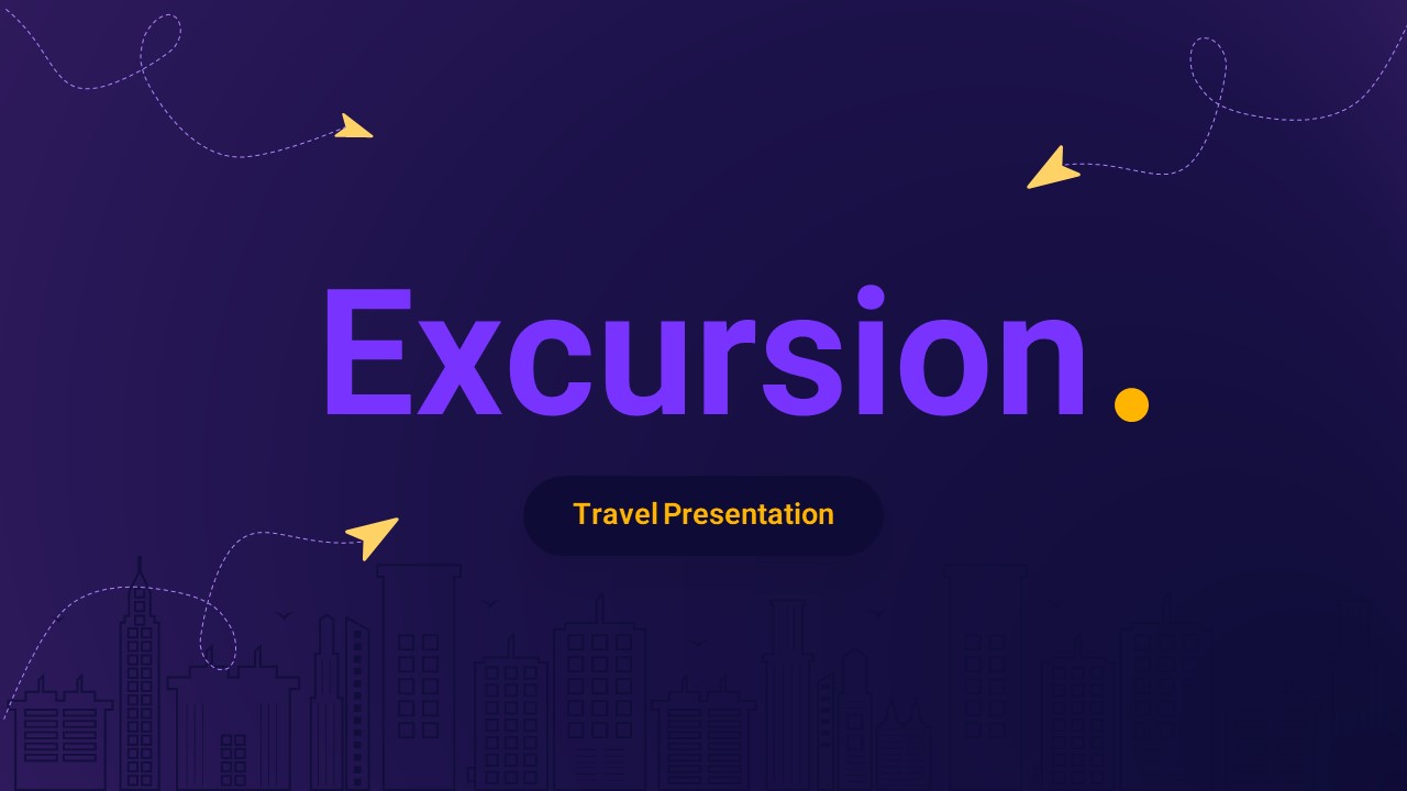 Excursion Travel Creative PowerPoint Template, Presentation Templates