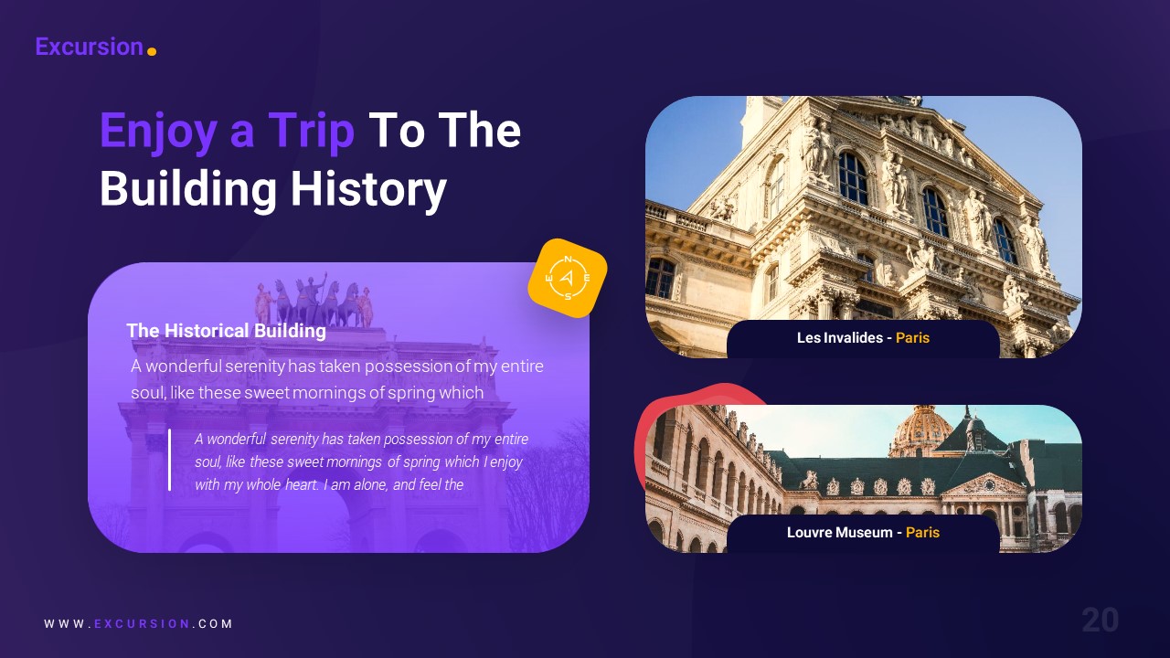 Excursion Travel Creative PowerPoint Template, Presentation Templates