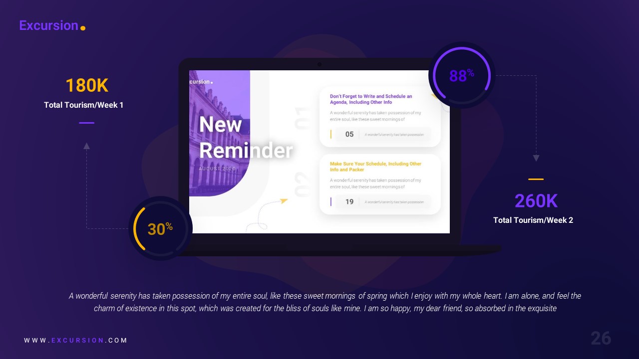 Excursion Travel Creative PowerPoint Template, Presentation Templates