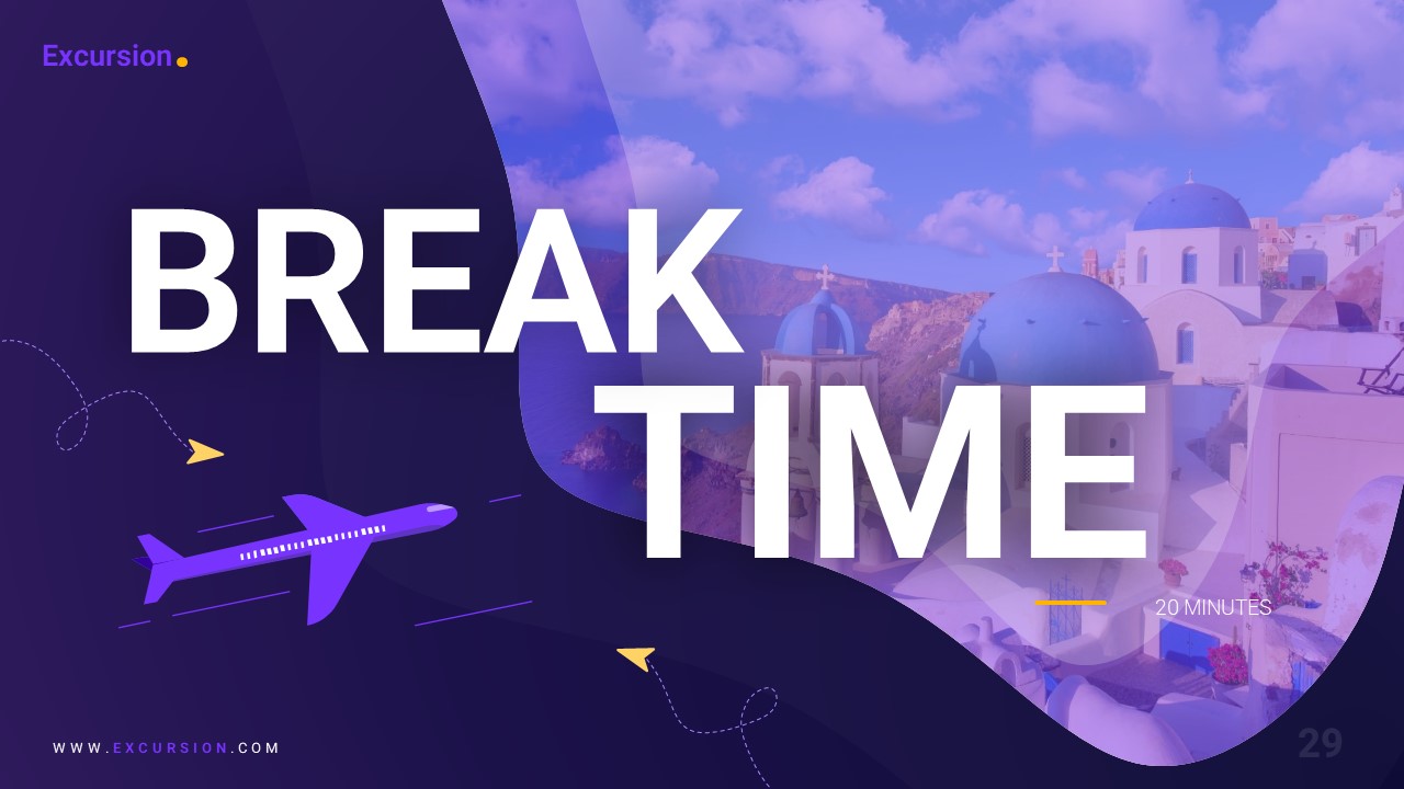 Excursion Travel Creative PowerPoint Template, Presentation Templates