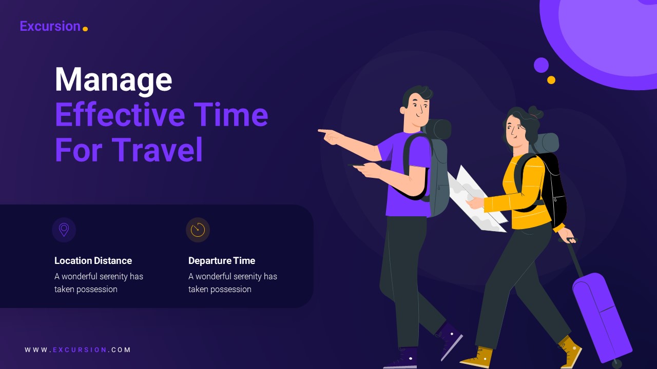 Excursion Travel Creative PowerPoint Template, Presentation Templates
