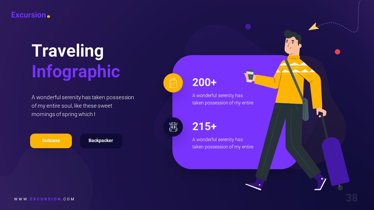 Excursion Travel Creative PowerPoint Template, Presentation Templates