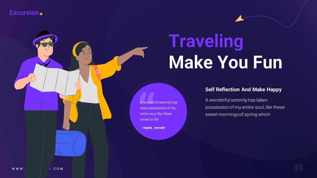 Excursion Travel Creative PowerPoint Template, Presentation Templates
