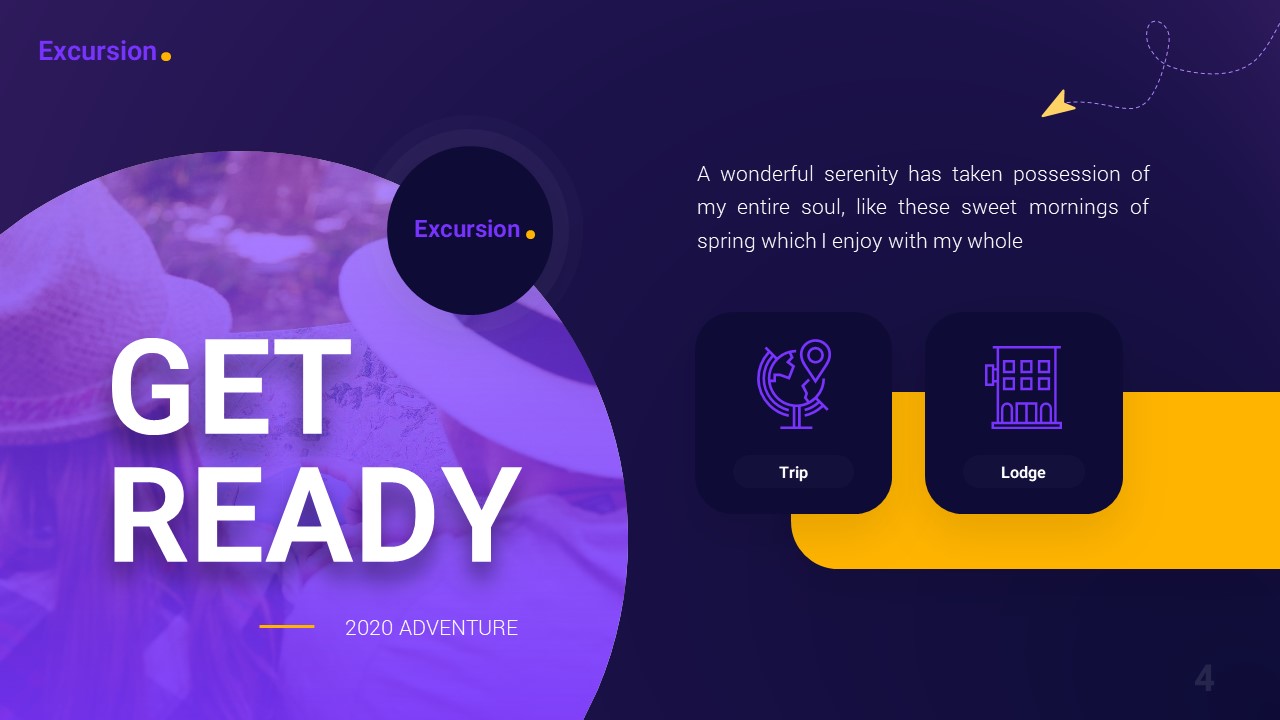 Excursion Travel Creative PowerPoint Template, Presentation Templates