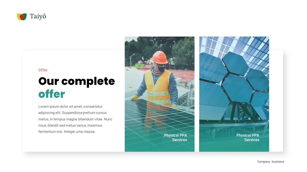 Taiyo - Solar Panel Energy PowerPoint Template, Presentation Templates