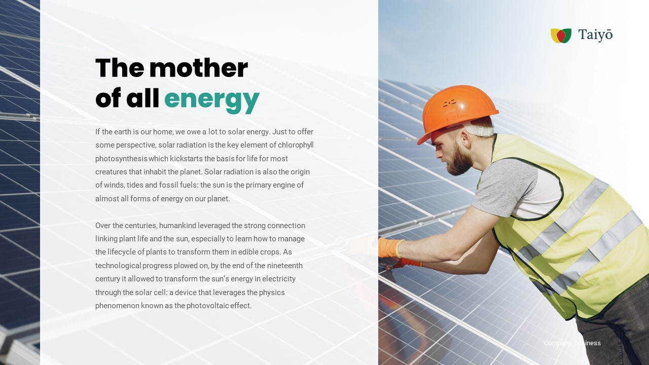Taiyo - Solar Panel Energy Google Slides Template, Presentation Templates