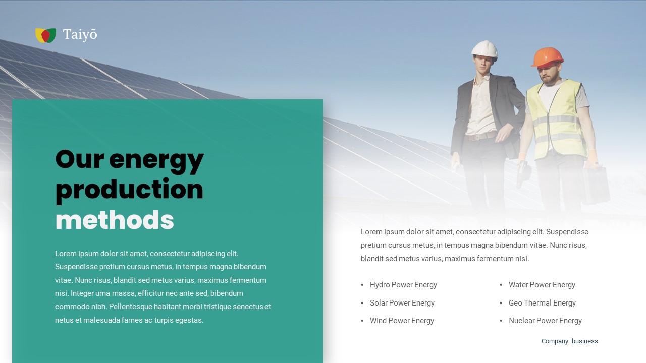 Taiyo - Solar Panel Energy Google Slides Template, Presentation Templates