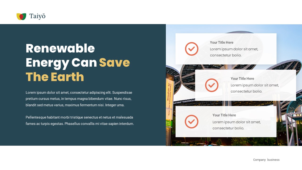Taiyo - Solar Panel Energy Google Slides Template, Presentation Templates