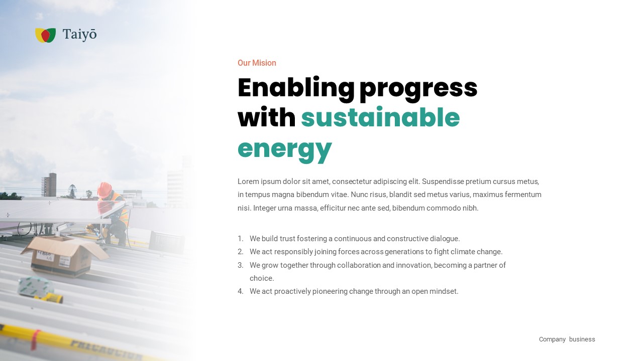 Taiyo - Solar Panel Energy Google Slides Template, Presentation Templates