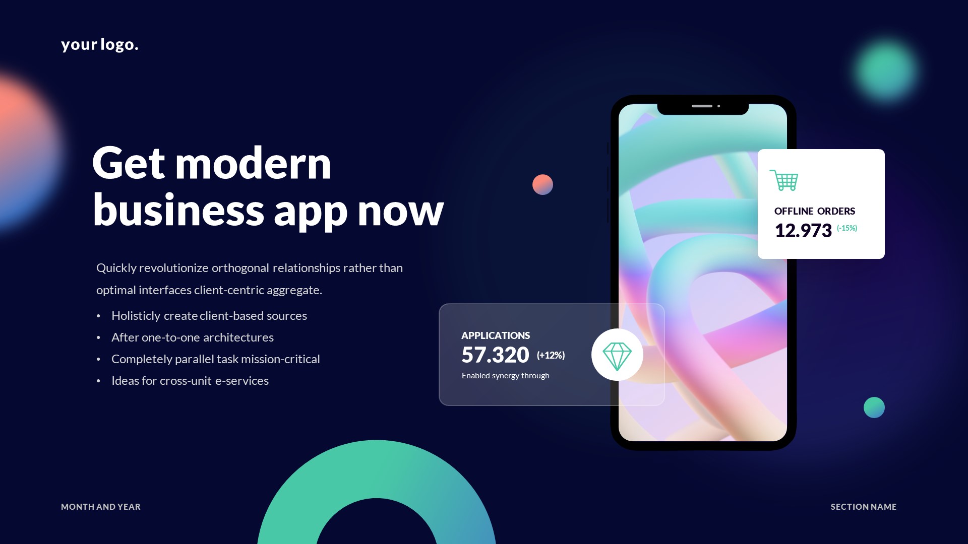 Glassmorphism PowerPoint Presentation Template, Presentation Templates
