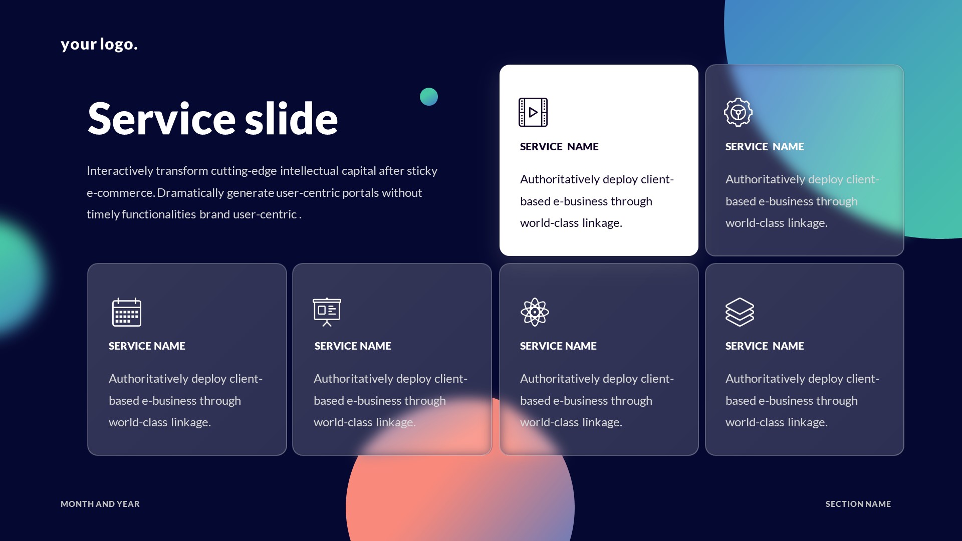 Glassmorphism PowerPoint Presentation Template, Presentation Templates