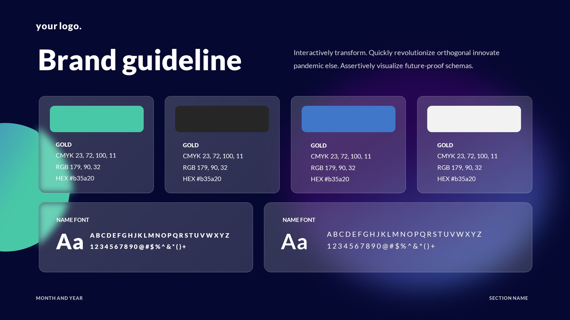 Glassmorphism PowerPoint Presentation Template, Presentation Templates