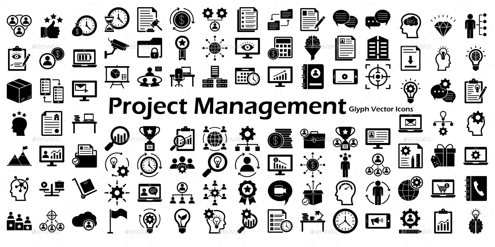 Project Management Vector Icon | AI | EPS | SVG, Icons | GraphicRiver