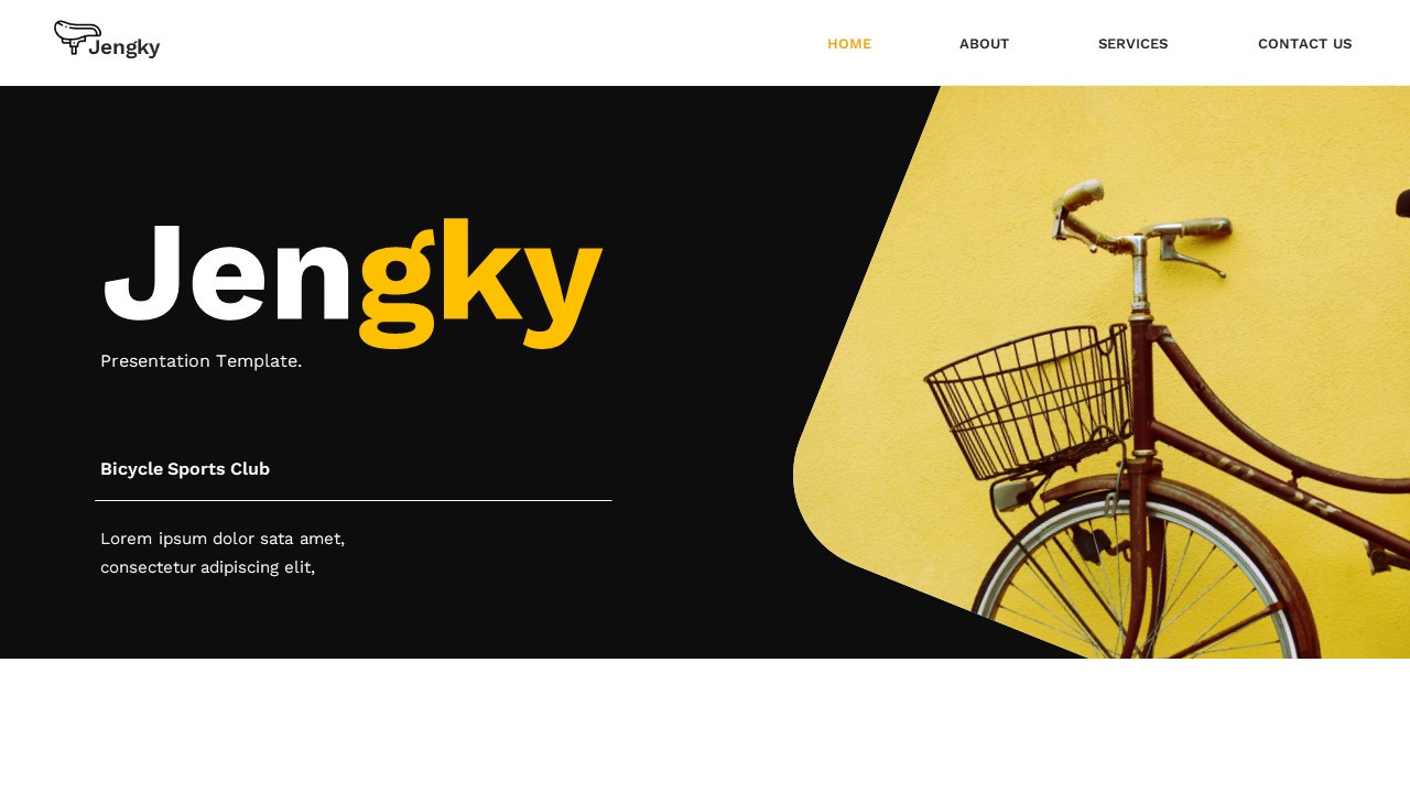 Jengky - Bicycle Sports Club Google Slides Template by Enative | GraphicRiver