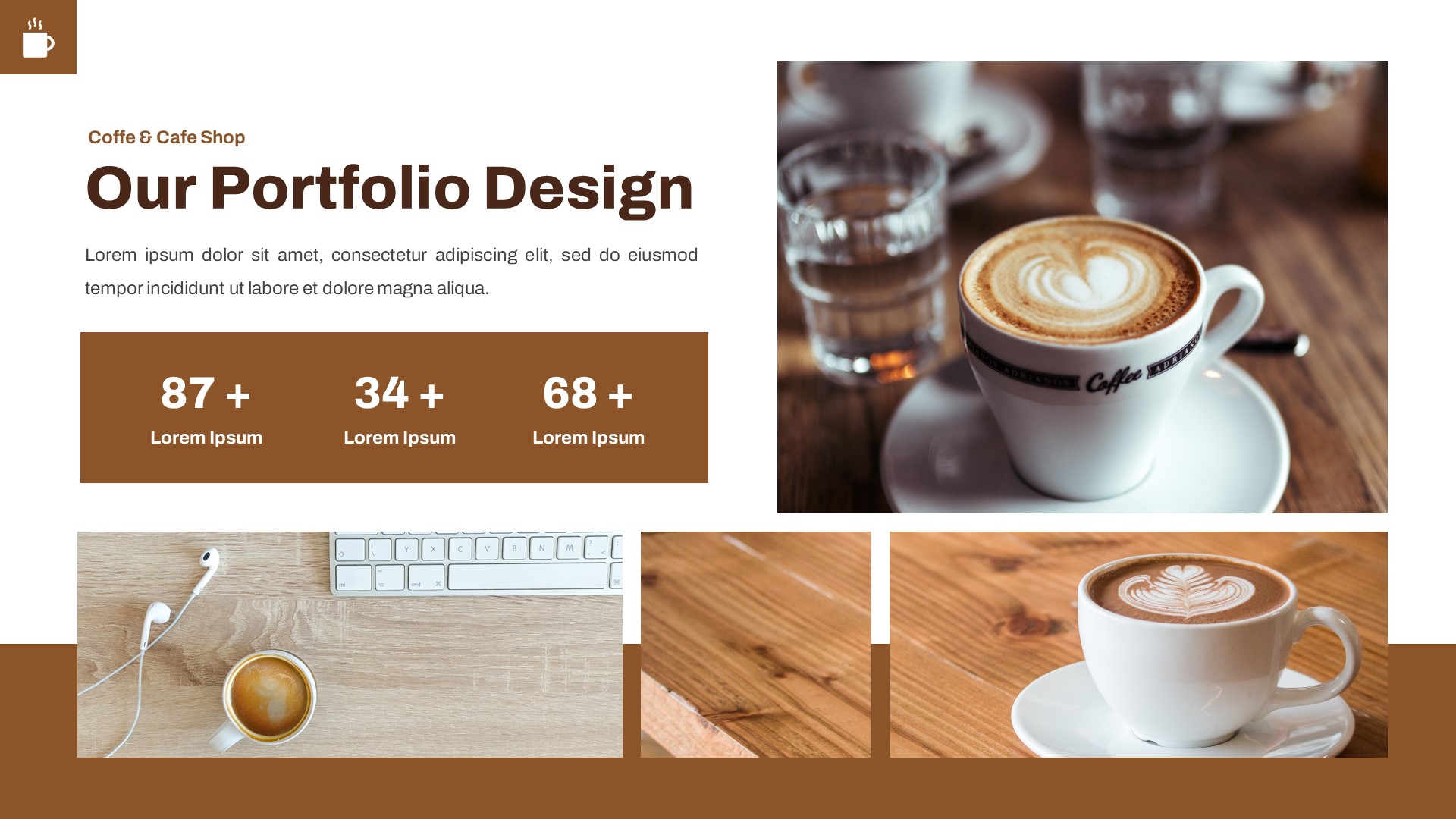 Koffee - Coffe & Cafe Shop Powerpoint Template, Presentation Templates