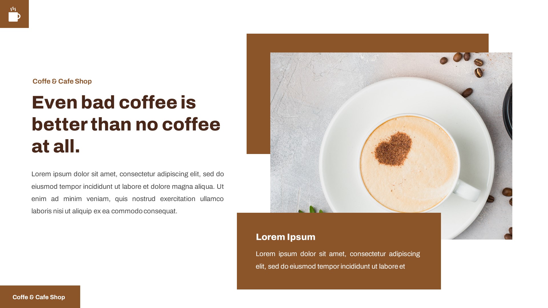 Koffee - Coffe & Cafe Shop Powerpoint Template, Presentation Templates