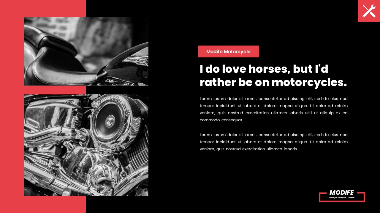 Modife - Motorcycle Keynote Template, Presentation Templates | GraphicRiver