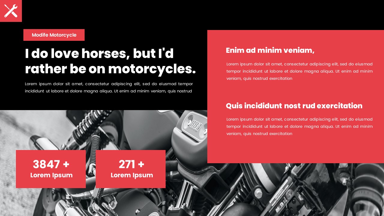Modife - Motorcycle Google Slides Template, Presentation Templates