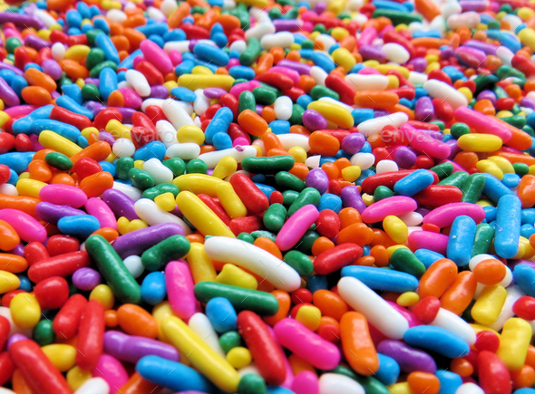 Rainbow Sprinkles Stock Photo by mreyz | PhotoDune