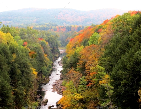 Fall Foliage Quechee Gorge, Vermont Stock Photo by mreyz | PhotoDune